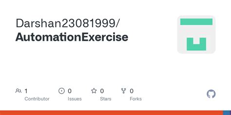 GitHub Darshan AutomationExercise