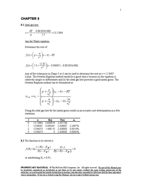 Numerical Method For Engineers Chapter 8 Pdf Mathematical Analysis Physics