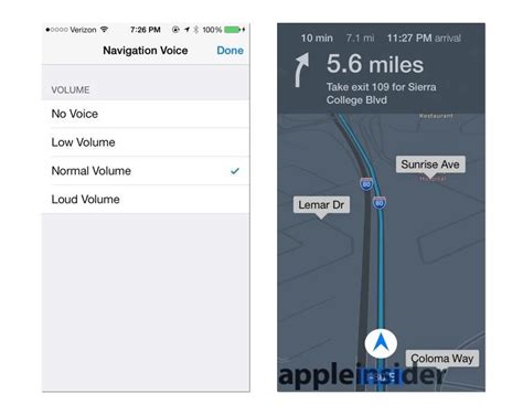 Ios 7 Maps Go Full Screen Navigation Gets Night Mode New Siri Options