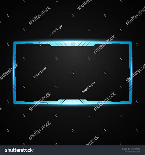 Neon Blue Border Live Stream Overlay Stock Vector Royalty Free 2208755063 Shutterstock