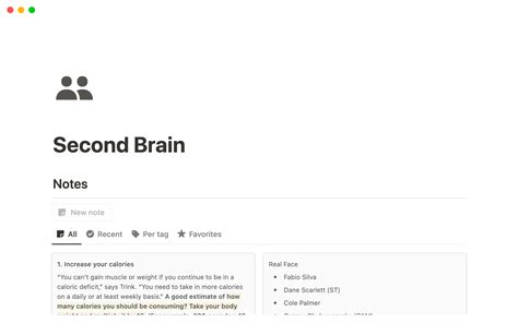 Second Brain Template Notion Marketplace