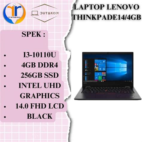 LAPTOP LENOVO THINKPADE14 4GB