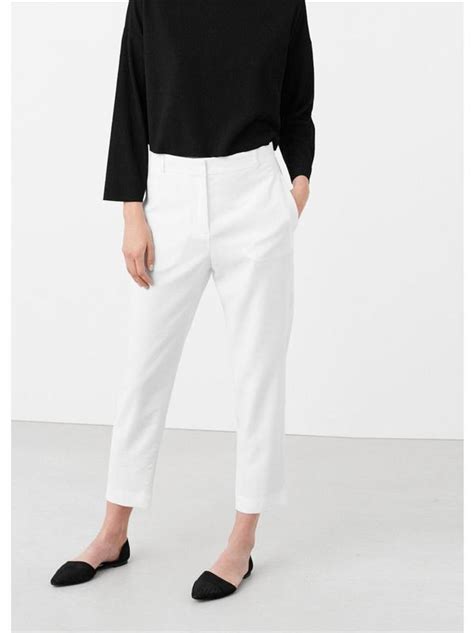 Штани білі жіночі Mango з віскози — ціна 500 грн у каталозі Брюки Купити жіночі речі за