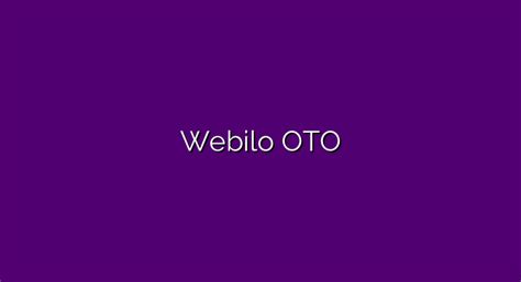 Webilo Oto Otos 1 2 3 4 Bundle Discount Exclusive Bonuses