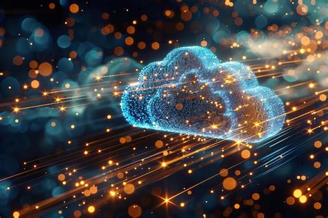 Premium Photo Abstract Representation Of A Cloud Computing Network