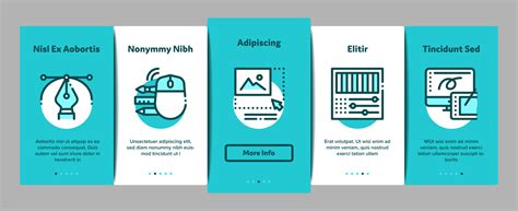 Graphic Design And Creativity Onboarding Elements Icons Set Vector 17348517 Vector Art At Vecteezy