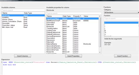 Excel Percentile Function To Calculate Cumulative In Spotfire Stack