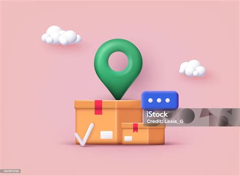 위치 핀이있는 적층 밀봉 된 제품 골판지 상자 더미 깨지기 쉬운 표지판이 있는 판지 배달 포장 3d 벡터 일러스트레이션 0명에 대한 스톡 벡터 아트 및 기타 이미지 Istock
