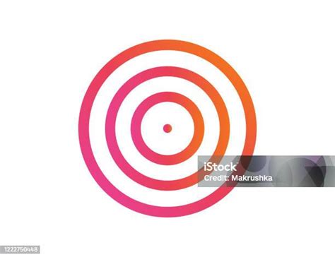 성공 일러스트의 대상 무지개 다채로운 디자인의 조준 또는 목표 고립 된 원 아이디어 또는 샷의 다트 보드를 타겟팅합니다 현대적인 디자인으로 대상의 인스타 스타일 조준