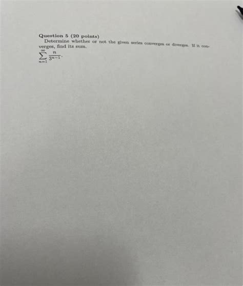 Solved Question 5 20 Points Determine Whether Or Not The