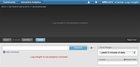 Log Insight Not Properly Licensed SFlanders