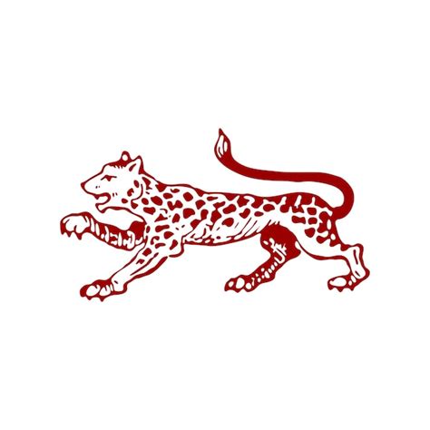 A Leopard With A Red Tail Is Running With A Leopard On It Premium Ai Generated Vector
