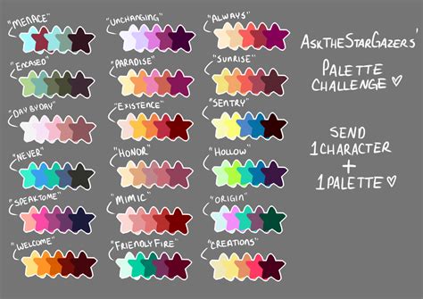 Askthestargazers “ I Saw Some Friends Doing Palette Challenges During The Week So I Decided Askthestargazers “ I Saw Some Friends Doing Palette Challenges During The Week So I Decided