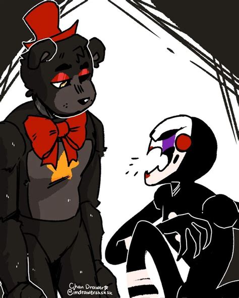 Lefty and puppet fnaf Игровые арты Рисунки фигур Марионетки