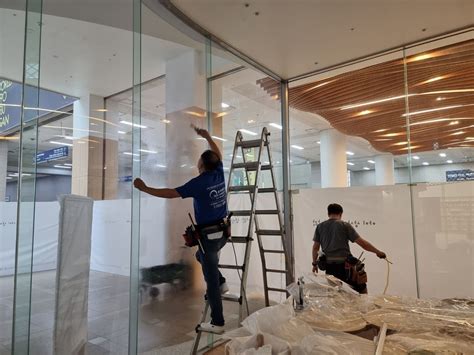 부산시청 열린도서관 안전방범필름 시공 솔라메이트