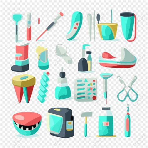 치과 도구 벡터상표만화클립 아트 Png 일러스트 무료 다운로드 Lovepik