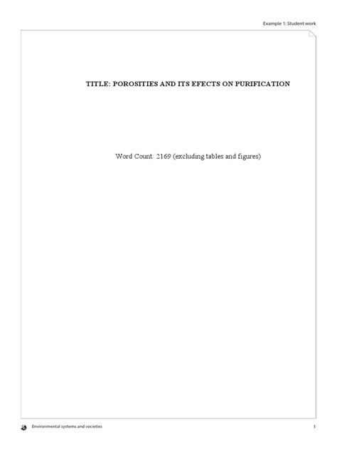 Ess Ia Example Pdf Filtration Water Purification