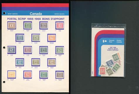 lot canada 1966 1968 postal scrip fps 23 fps 40 mh mnh in canada