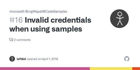 invalid credentials when using samples · issue 16 · microsoft bingmapsv8codesamples · github