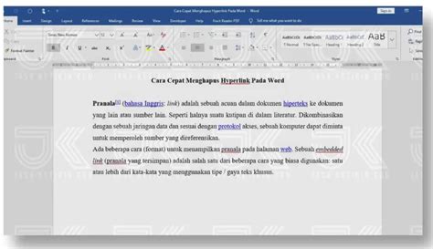Cara Menghapus Hyperlink Di Word Dengan Cepat