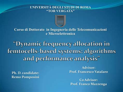dynamic frequency allocation in femtocells based systems algorithms