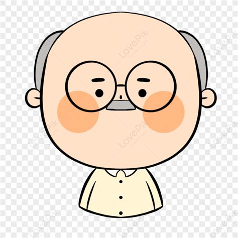 안경과 수염을 가진 할아버지 일러스트캐릭터장 판삽화 Png 일러스트 무료 다운로드 Lovepik