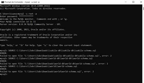 Me Ajudem Com O Problemas No World E Sakila Sql Com Mysql Manipule E Consulte Dados Alura