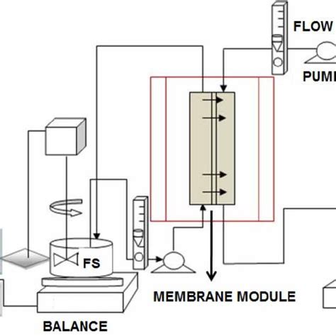 Schematic Diagram Of The Lab Scale FO Experimental Set Up Download Scientific Diagram