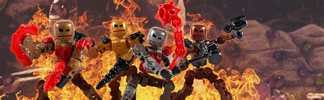 Amazon Com Zing Klikbot Complete Set Of 4 Poseable Action Figures With Weapons Translucent