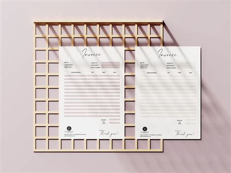 Minimalist Invoice Template Design Behance