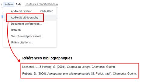 Utiliser Zotero Dans Google Docs Service Commun De La Documentation