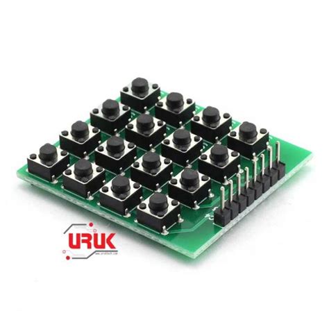 4x4 Matrix Keypad Array Module 16 Buttons Uruktech