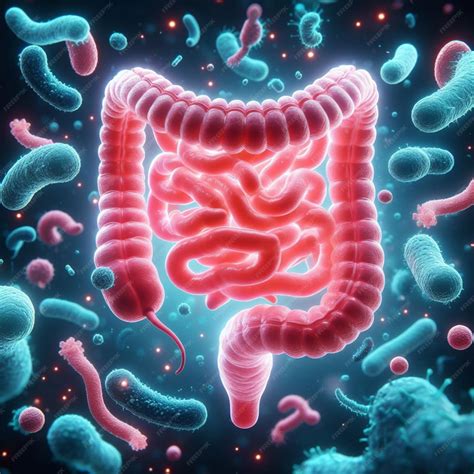 Premium Photo Gastroenteritis Model Bacteria Floating