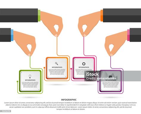 인포 그래픽 디자인 템플릿입니다 인간의 손 사각형 배너를 들고입니다 3차원 형태에 대한 스톡 벡터 아트 및 기타 이미지 3차원 형태 개념 건축물 Istock
