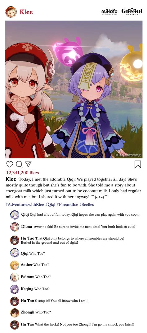 Adventures With Klee Part 8 Klee Met Qiqi And Shared Some Milk A Prankster Gets Pranked Or