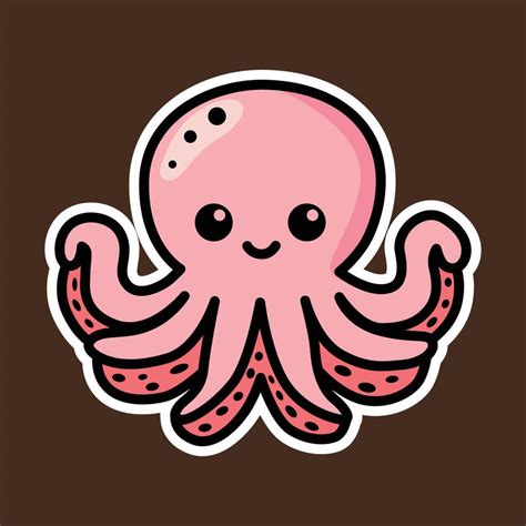 Cute Octopus Illustration Vector Art At Vecteezy