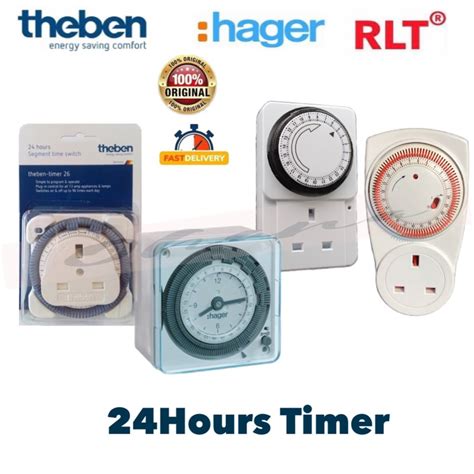 100 Original Hager Theben Rlt M Lite Timer Switch Plug Eh711 24 Hours Timer Analogue Time