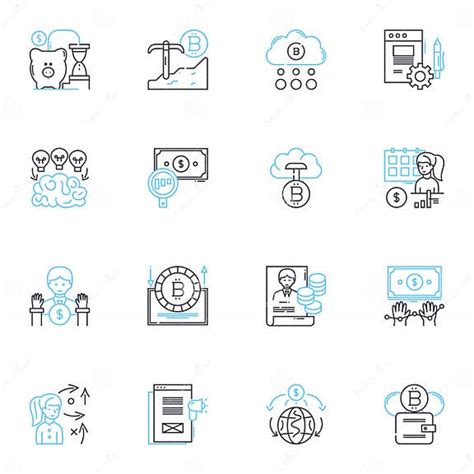 Digital Reality Linear Icons Set Simulation Virtuality Artificiality