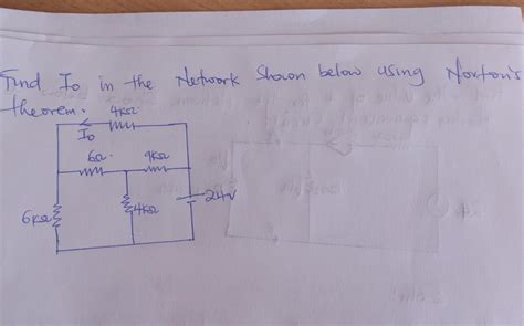 Solved Find Io In The Network Shown Below Asing Nortons