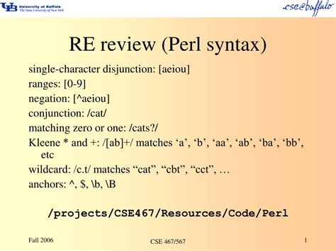 Ppt Re Review Perl Syntax Powerpoint Presentation Free Download