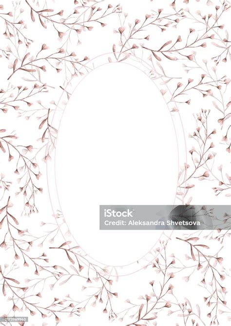 손으로 그린 수채화 건조 가을 씨앗 작물 프레임 테두리 절연 통하고 있는 백색 배경 엽서 초대장 책 표지 및 기타 인쇄 제품에