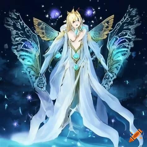 Anime Legendary Man Elven Lord King With Butterfly Wings And Icy Meteor Golden Hair On Craiyon