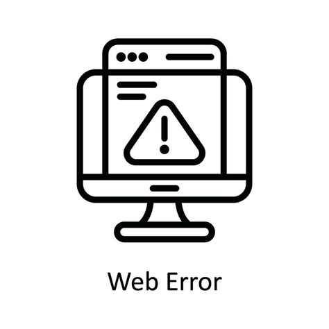 Web Error Vector Outline Icon Design Illustration Cyber Security Symbol On White Background EPS