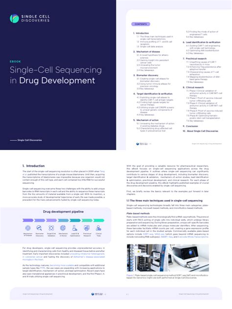 Single Cell Discoveries Drug Discovery Ebook Pdf T Cell Dna Sequencing