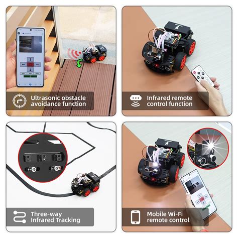 tscinbuny kit de robot intelligent tournesol ensemble de robots artificiels wifi ardu37