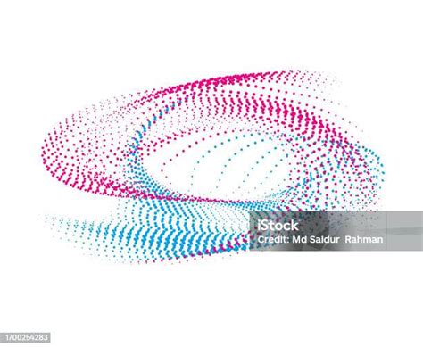 도트 Cmyk 검정 그라디언트 기호 로고타입 원형 모양 나선형 하프톤 원 라운드 Cmyk 도트 효과 및 검정색 그라디언트 기호 로고 유형 하프톤 벡터 텍스처 라운드 원