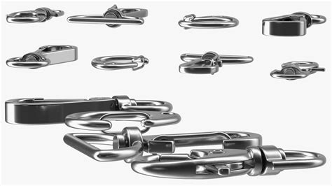 금속 클로 걸쇠 실버 세트 3d 모델 34 Blend C4d Fbx Max Ma Lxo Obj 3ds Free3d