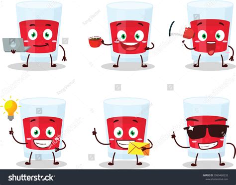 Cranberry Juice Cartoon Character Various Types Stock Vector Royalty