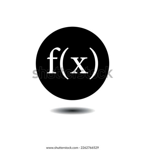 Math Function Symbol Mathematical Function Icon Stock Vector Royalty