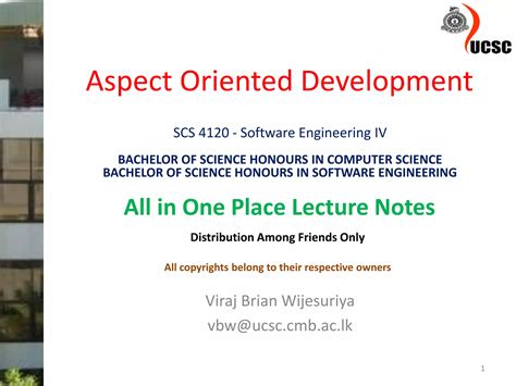 Aspect Oriented Development Ppt